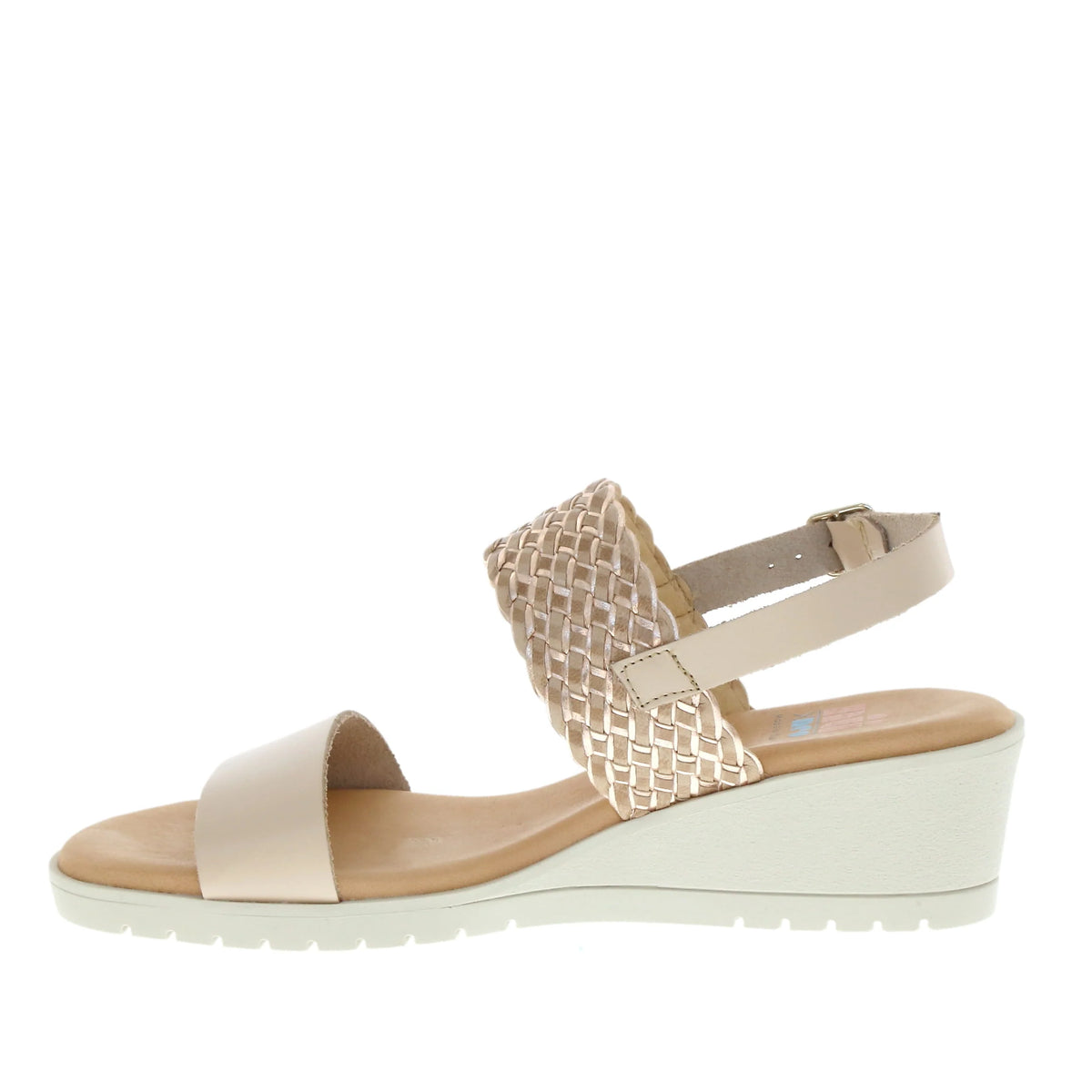 Eliseo Wedge Sandal - Cream / Mariola / Salmon – Mirror Mirror Boutique