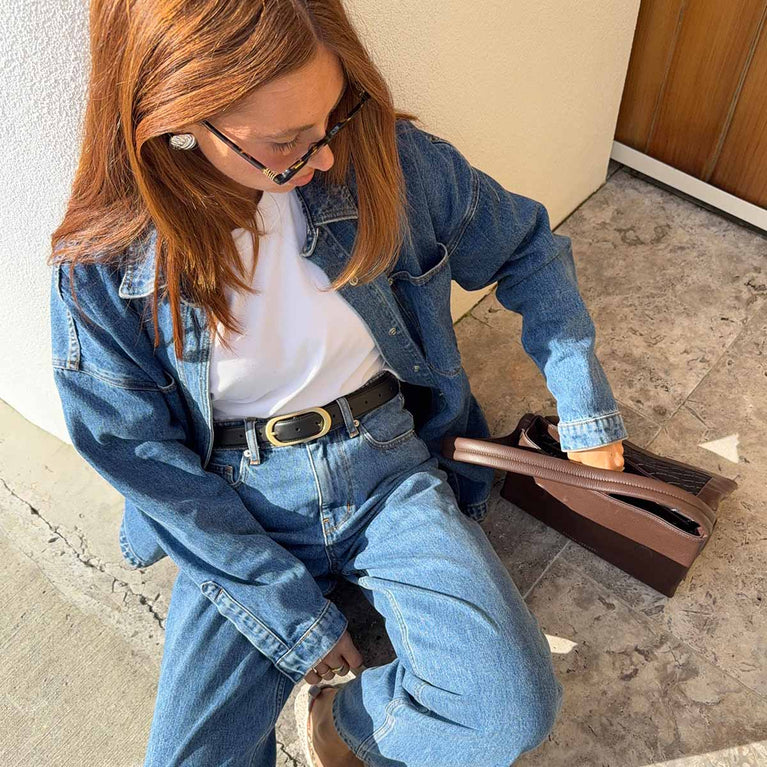 Final Loop Belt - Black Nappa / Gold – Mirror Mirror Boutique